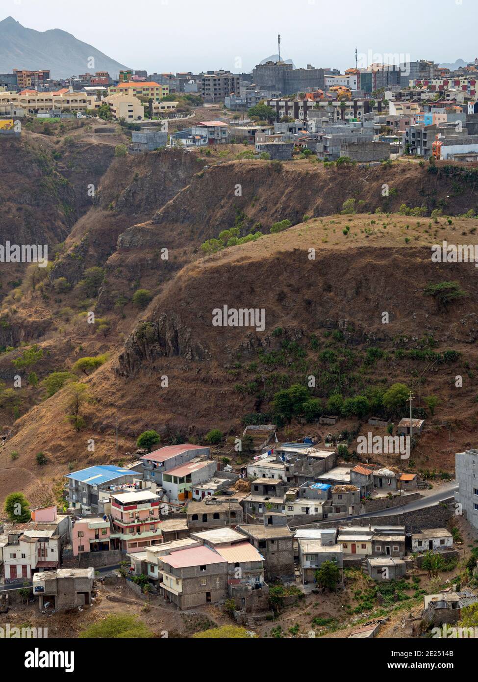 Town of Assomada (Somada). Island of Santiago (Ilha de Santiago ...