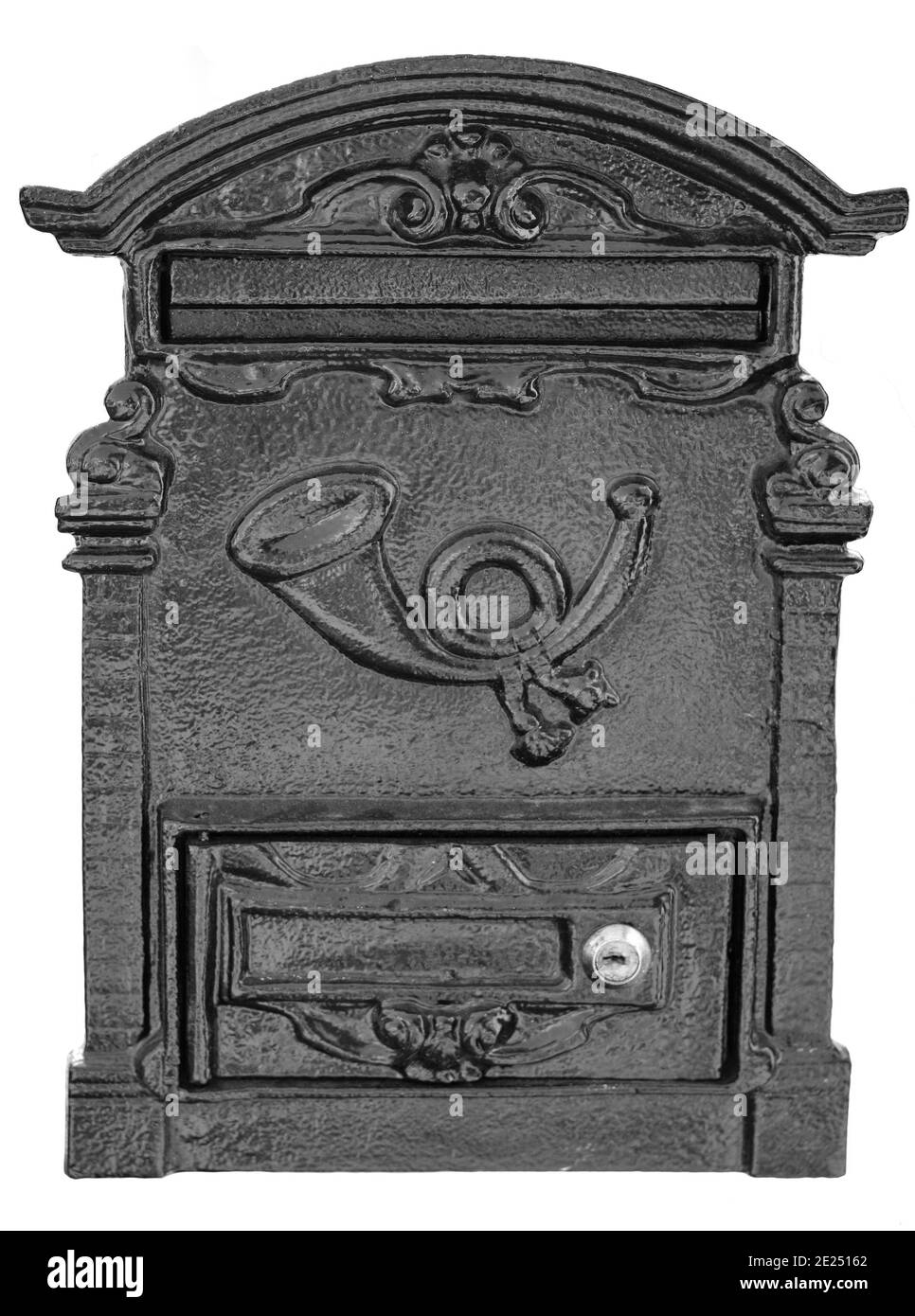 Vintage metal mailbox, Isolation on white background Stock Photo - Alamy