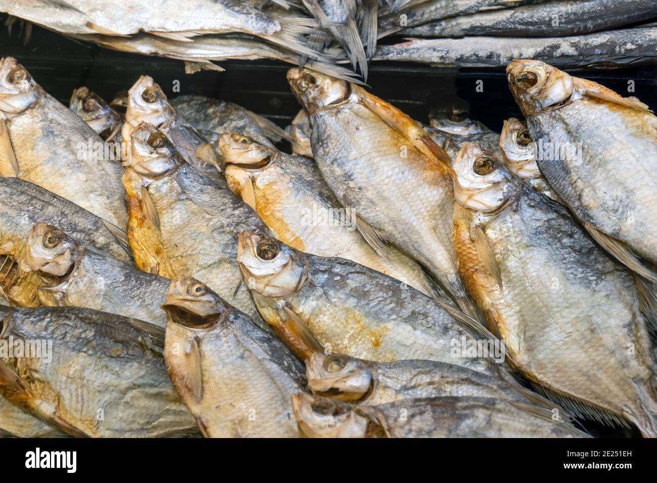 dried fish close-up. dry fish in the store Stock Photo - Alamy