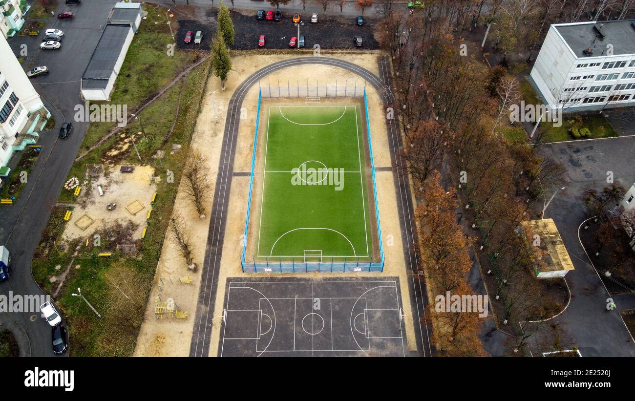 Aerial view high school football stadium hi-res stock photography and ...