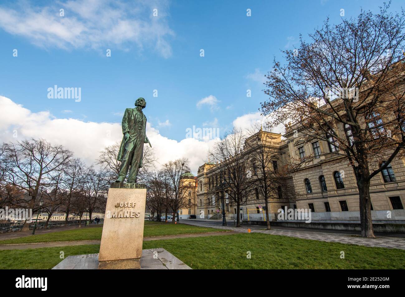 Prague, Czech Republic. 01-11-2021. Statue of Josef Manes on the ...