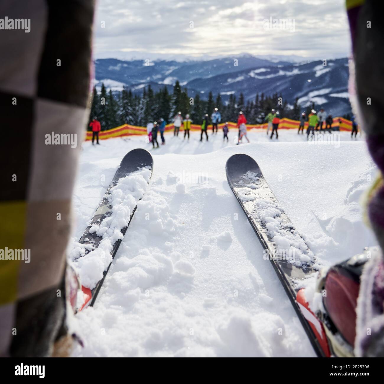 Male skier standing on slope hi-res stock photography and images - Alamy