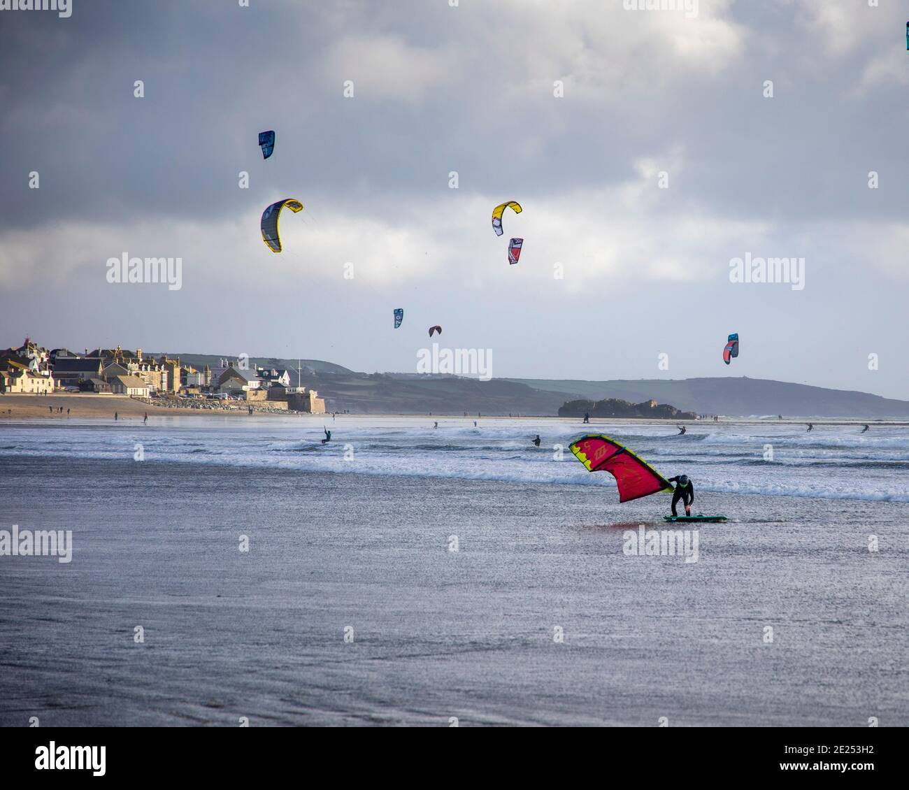 - on a very cold wet day with a force 7 onshore wind Stock Photo - Alamy