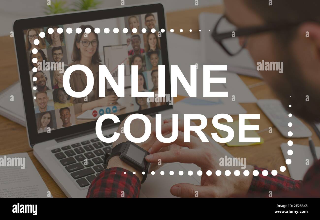 Online course illustration hi-res stock photography and images - Alamy
