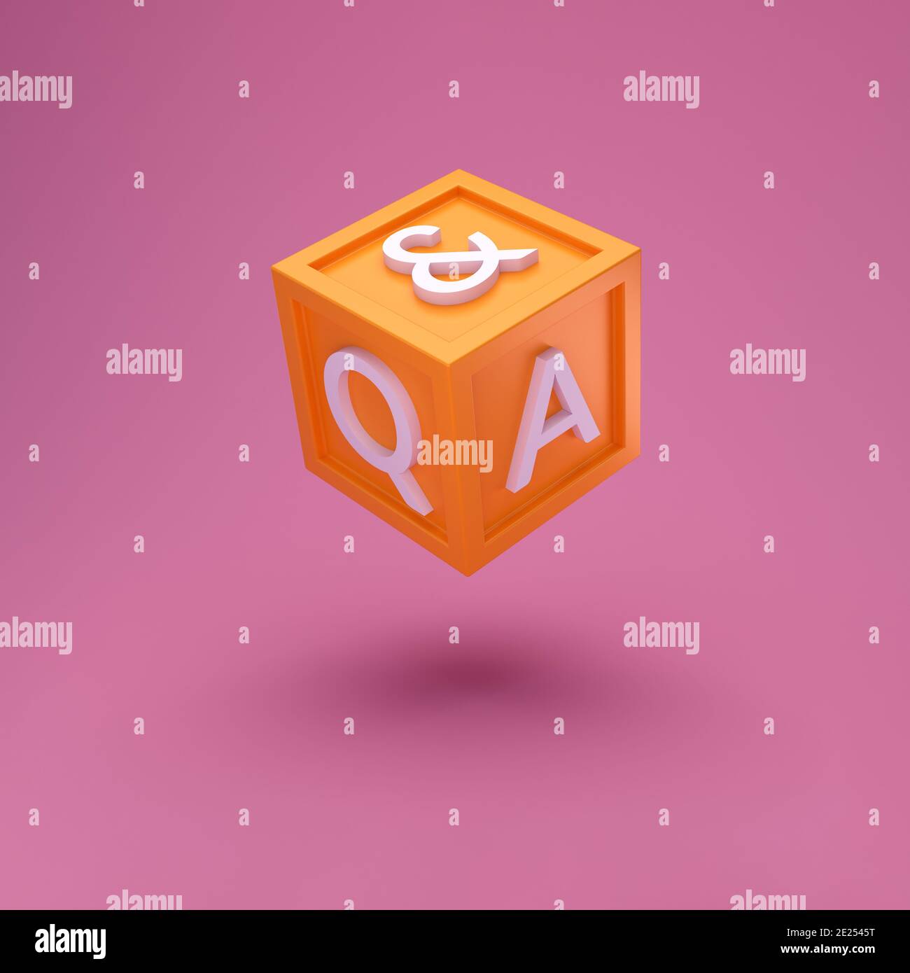 Question and Answer cube box minimal concept. Cartoon 3d QA chat bubble ...