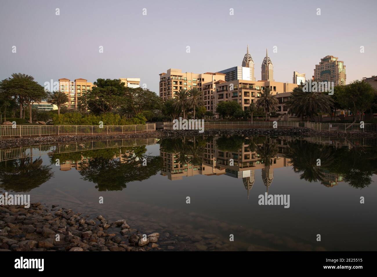 Dubai, United Arab Emirates, 12th January 2021: sunrise at the Greens ...