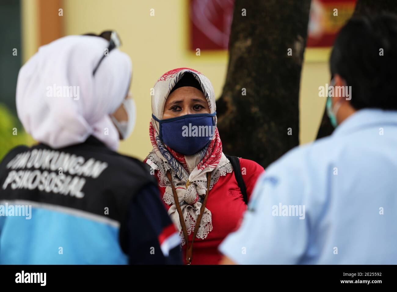 A family member to one of the victims of the Sriwijaya Air SJ 182 plane ...
