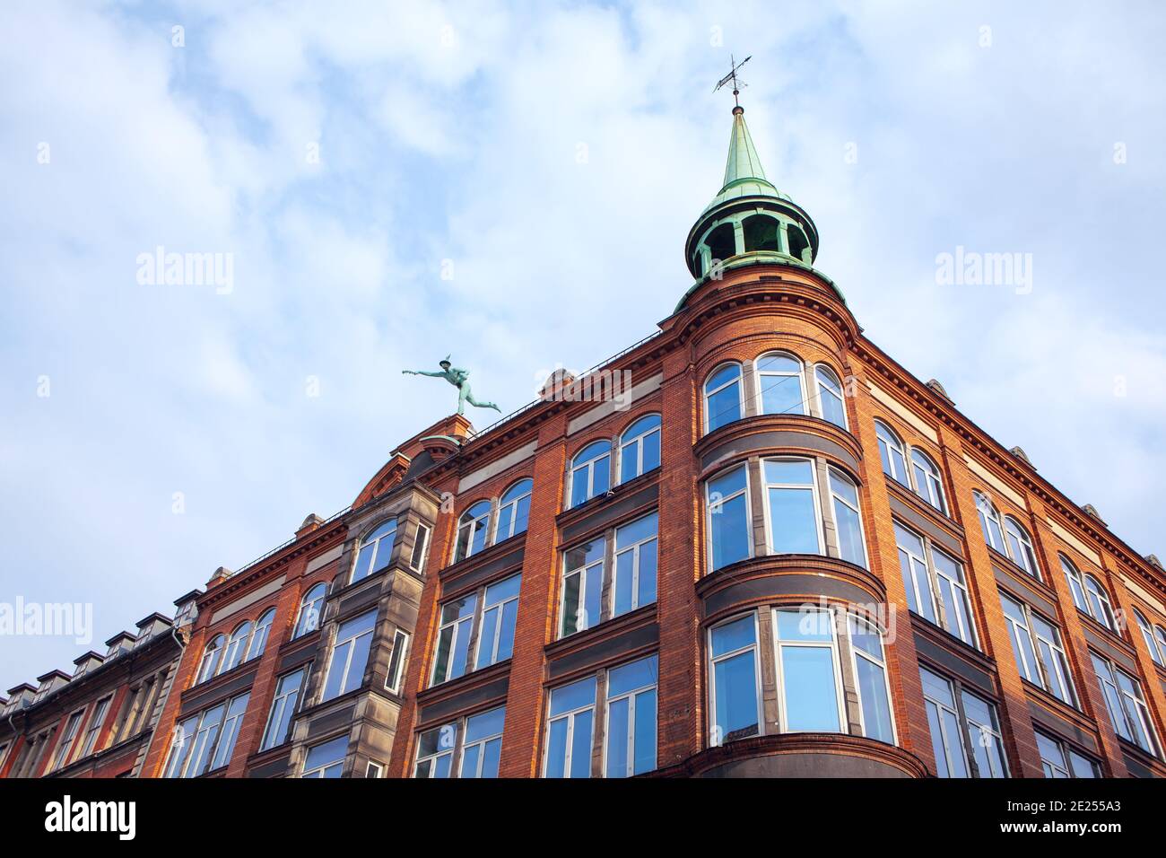 Danish typical architecture . Building with spire . Typical residential ...