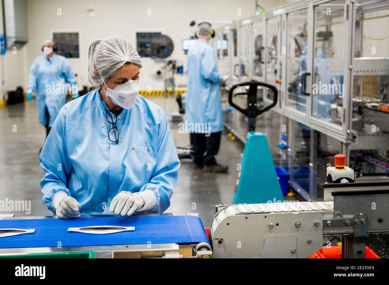 Illustration picture taken during a visit to a new production line for ...