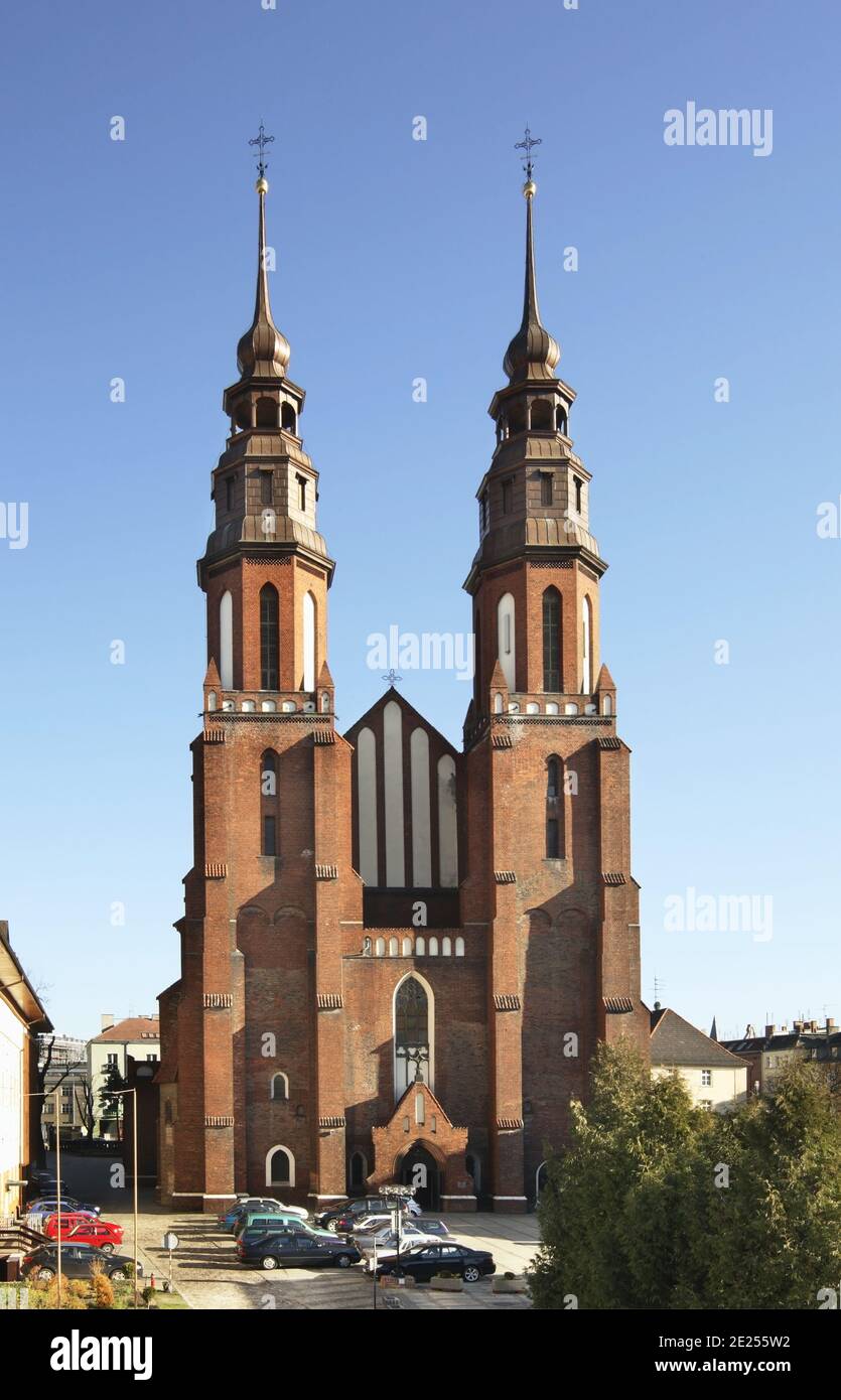 Cathedral of Holy Cross in Opole. Poland Stock Photo - Alamy