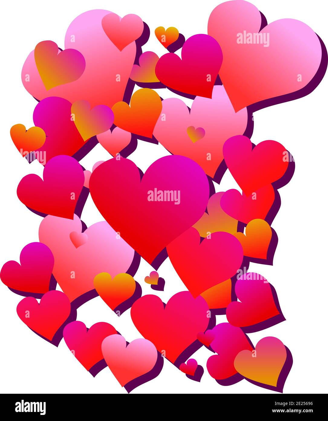 Love background with big hearts Stock Photo - Alamy