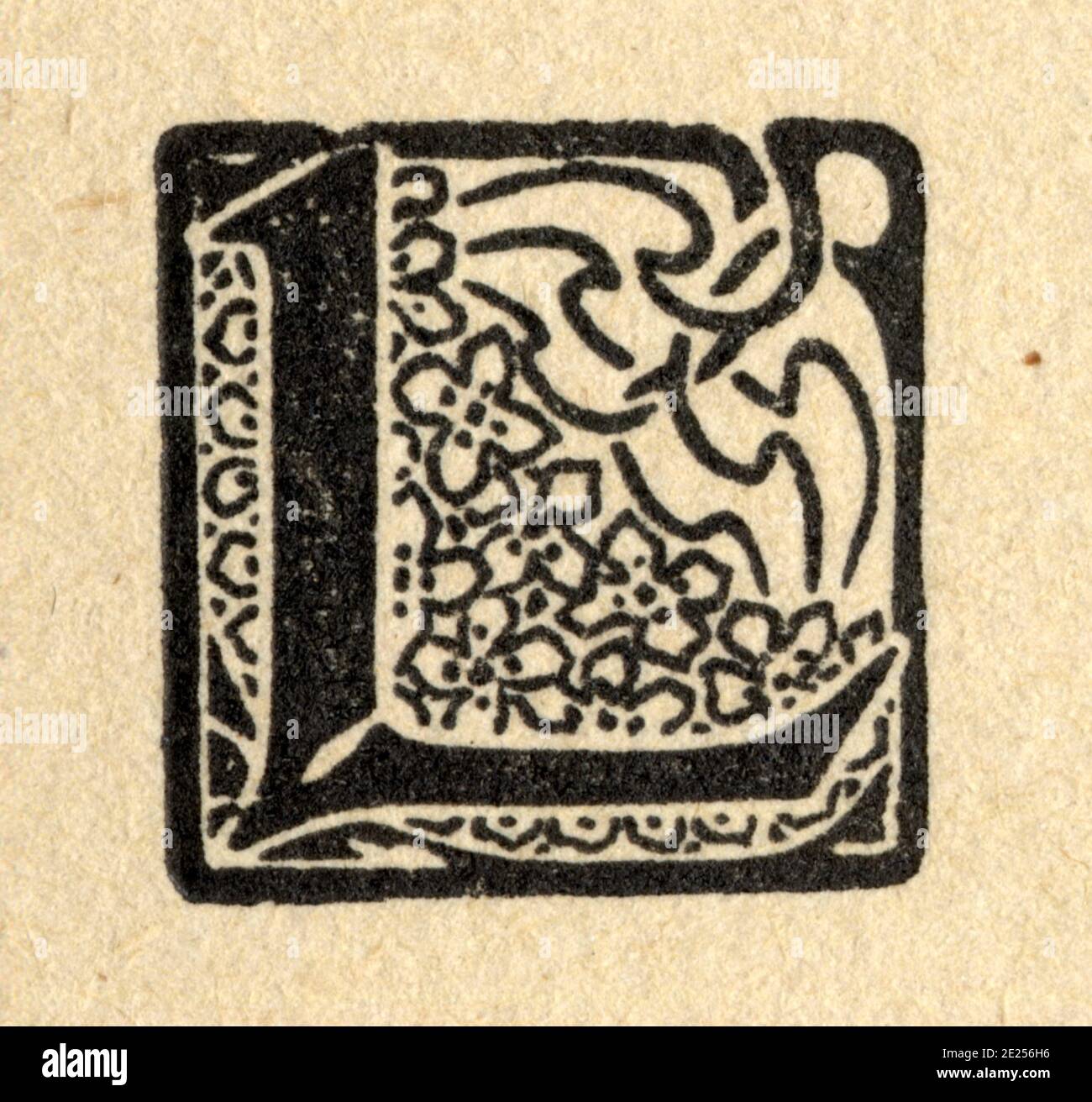 Ancienne lettre calligraphiée L Stock Photo - Alamy