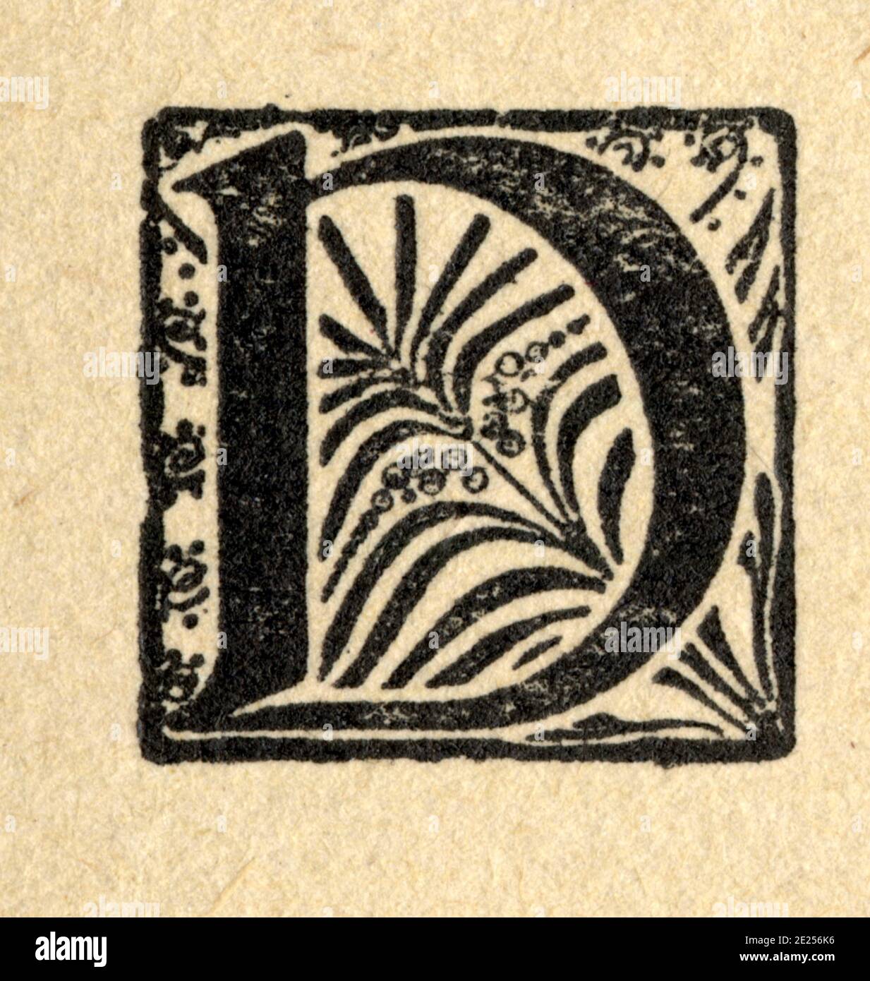 Ancienne lettre calligraphiée D Stock Photo - Alamy