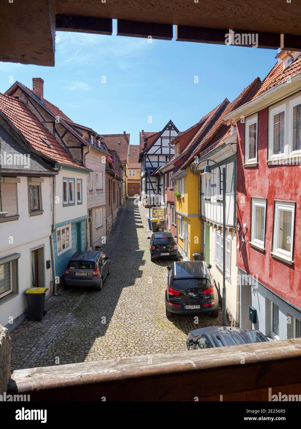 The medieval town Muehlhausen in Thuringia. Europe, Central Europe ...