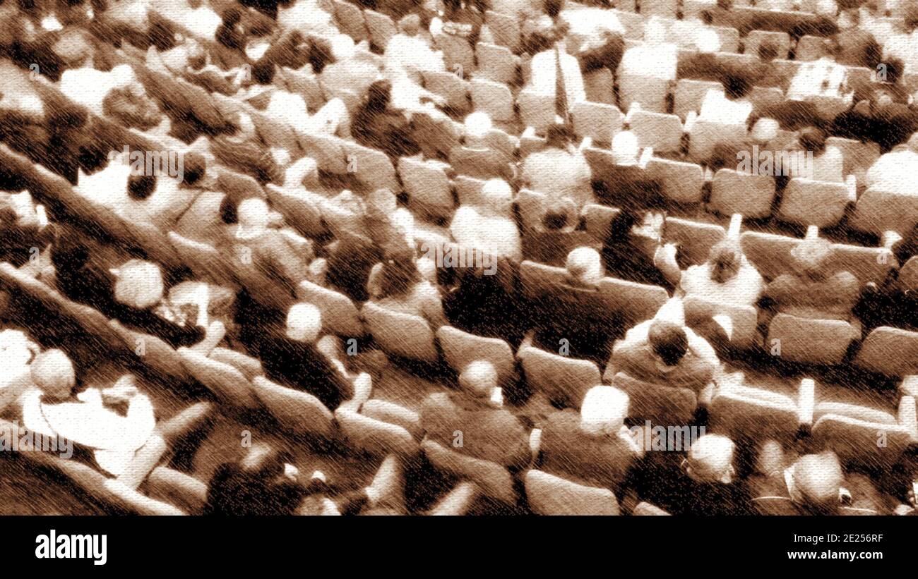Audience in a theater, on a concert. Viewers watching the show Stock ...