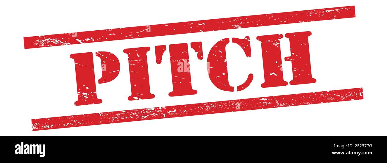 PITCH text on red grungy vintage rubber stamp Stock Photo - Alamy