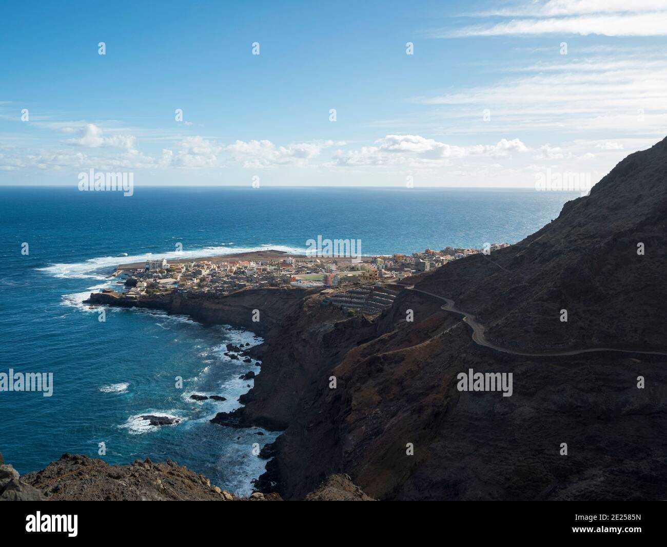 Town Ponta do Sol, Island Santo Antao, Cape Verde in the equatorial ...