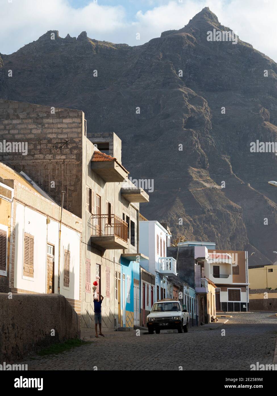 Town Ponta do Sol, Island Santo Antao, Cape Verde in the equatorial ...