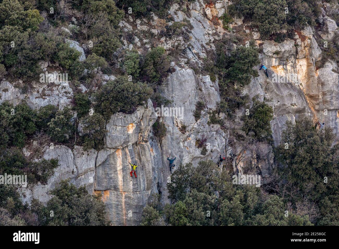 Italy Liguria Finale Ligure - Climbing - Hinterland of Finale Stock ...