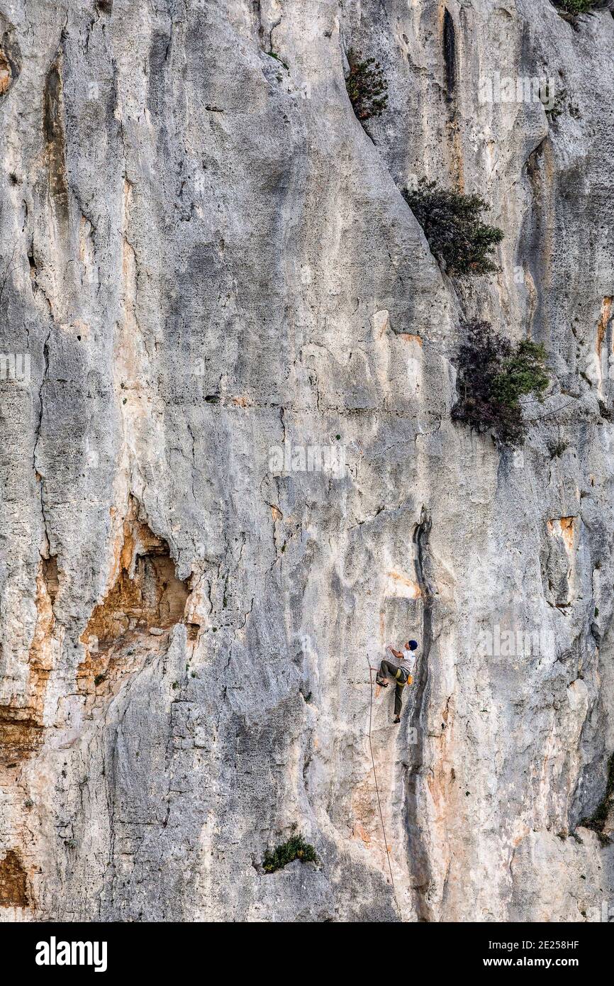 Italy Liguria Finale Ligure - Climbing - Hinterland of Finale Stock ...