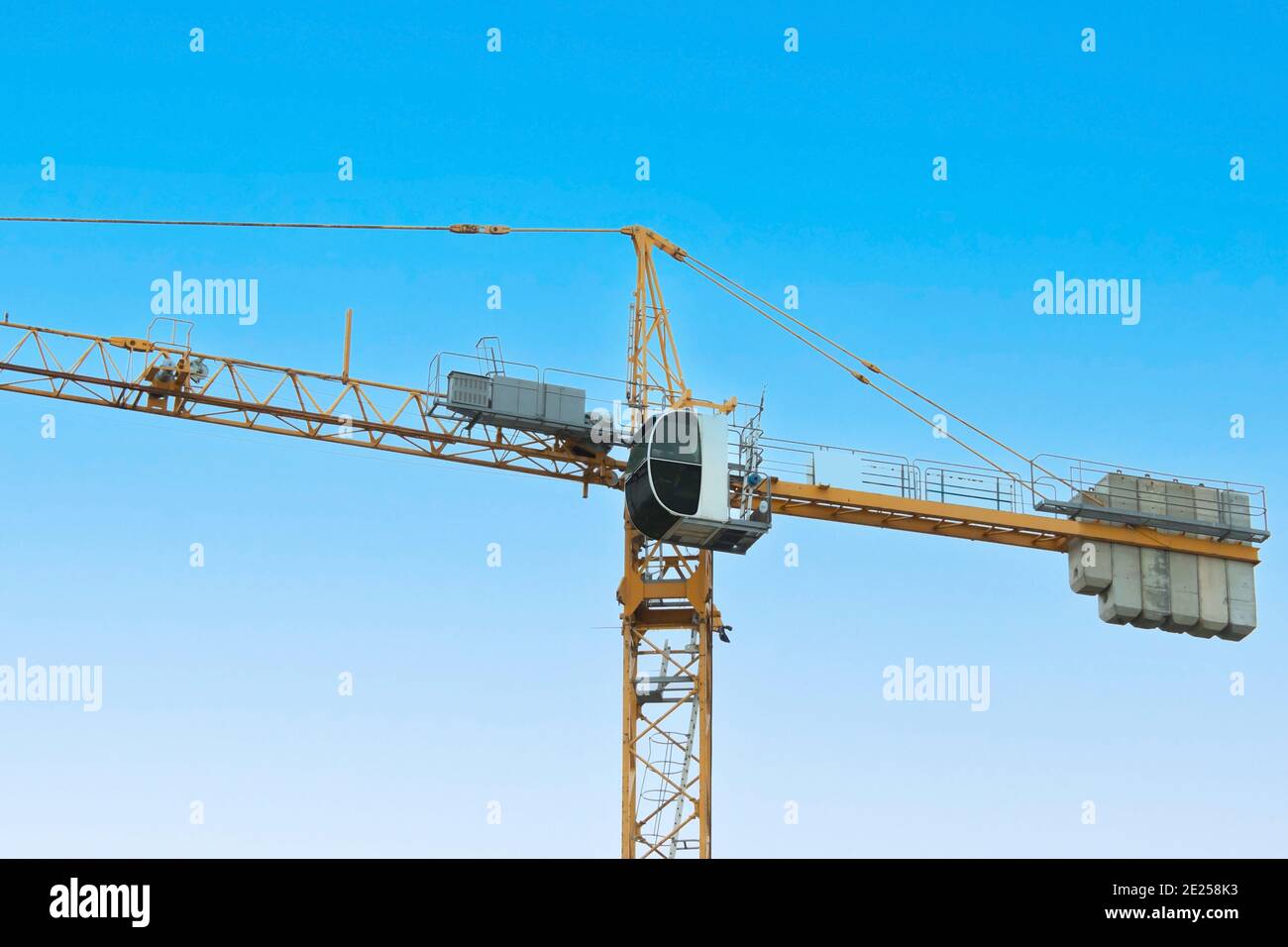 Construction crane on the isolated background of the sky Stock Photo ...