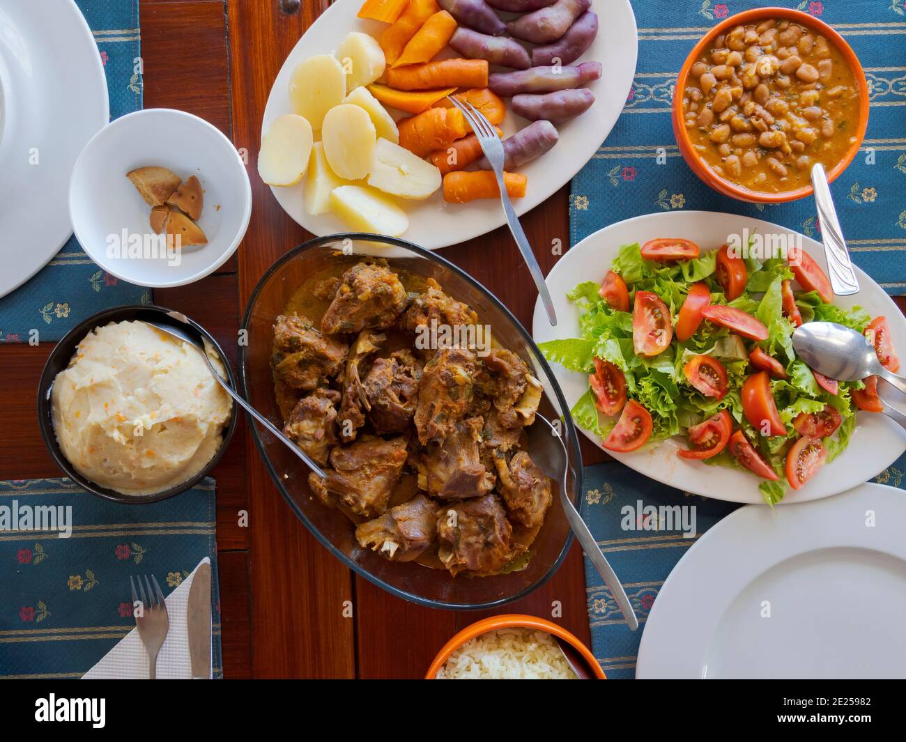 Typical dish of Cape Verde. Island Santo Antao, Cape Verde in the ...