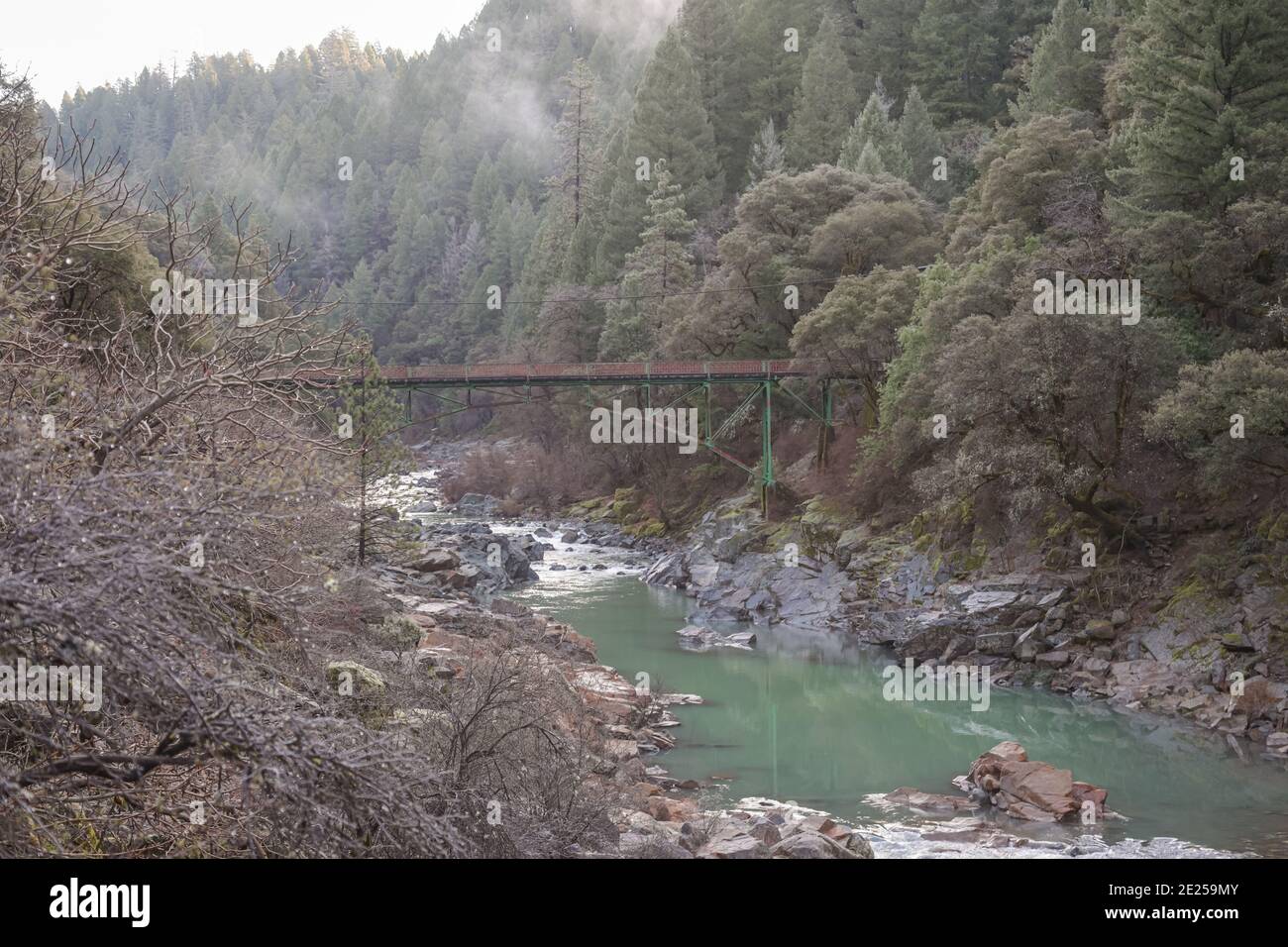 NEVADA CITY, CALIFORNIA, UNITED STATES - Jan 02, 2021: Edwards Crossing ...