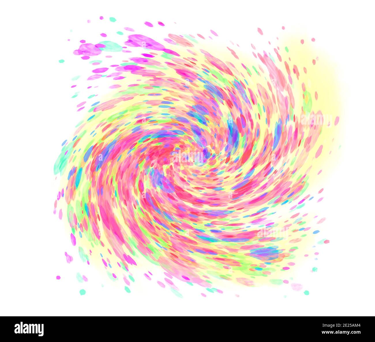 Painted colorful swirl spiral image isolated on white background Stock ...