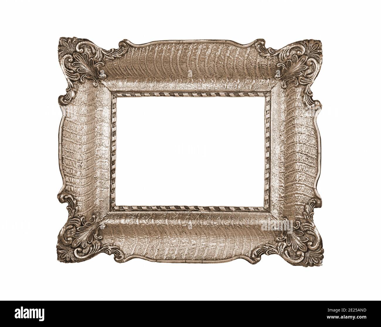 Sepia Antique Frame Isolated with Clipping Path. Sepia vintage frame ...