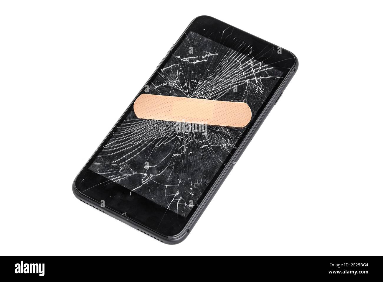 Mobile phone with broken screen Stock Photo - Alamy