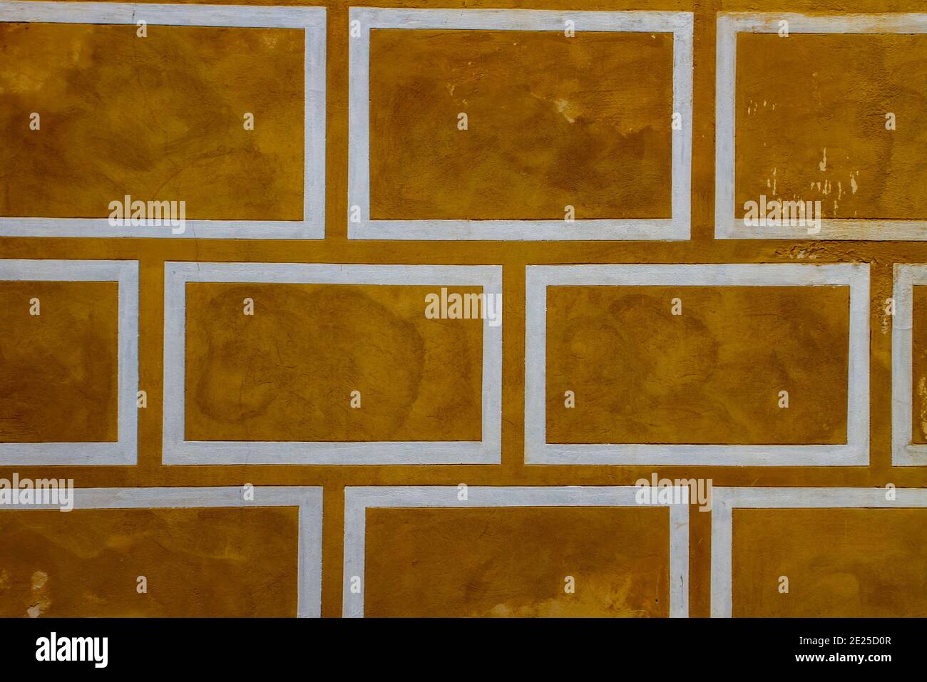 Closeup of the brown decorative rectangle facade Stock Photo - Alamy