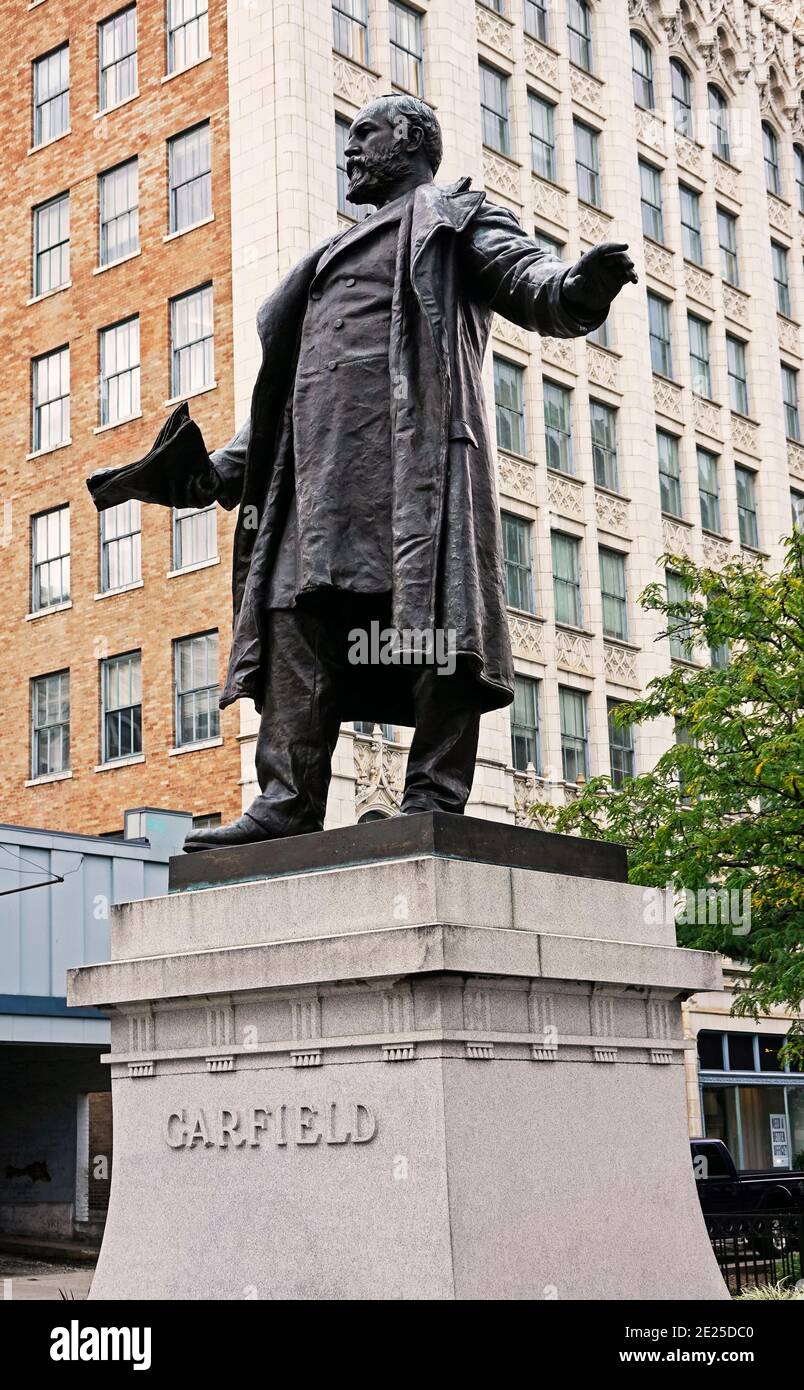 James Garfield statue in downtown Cincinnati Ohio Stock Photo - Alamy