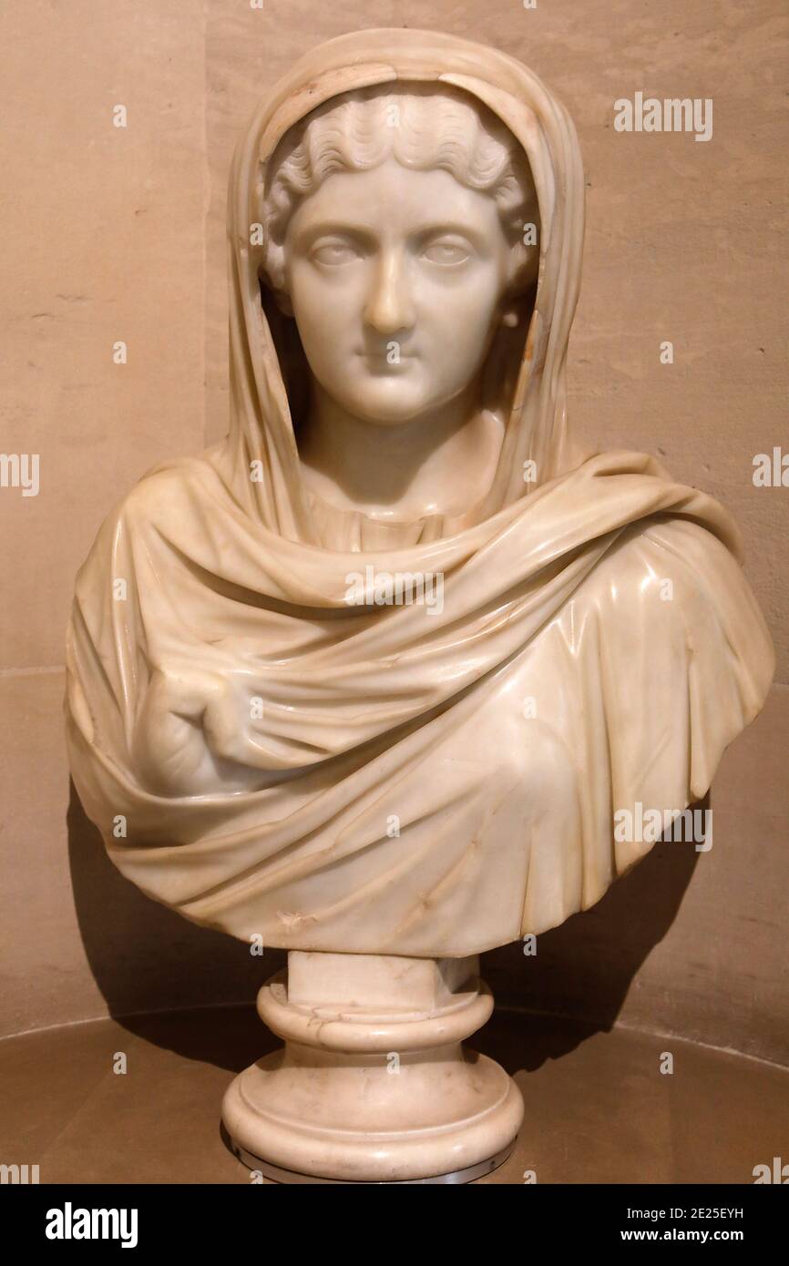 Louvre museum, Paris, France. Annia Galeria Faustina, known as Faustina ...