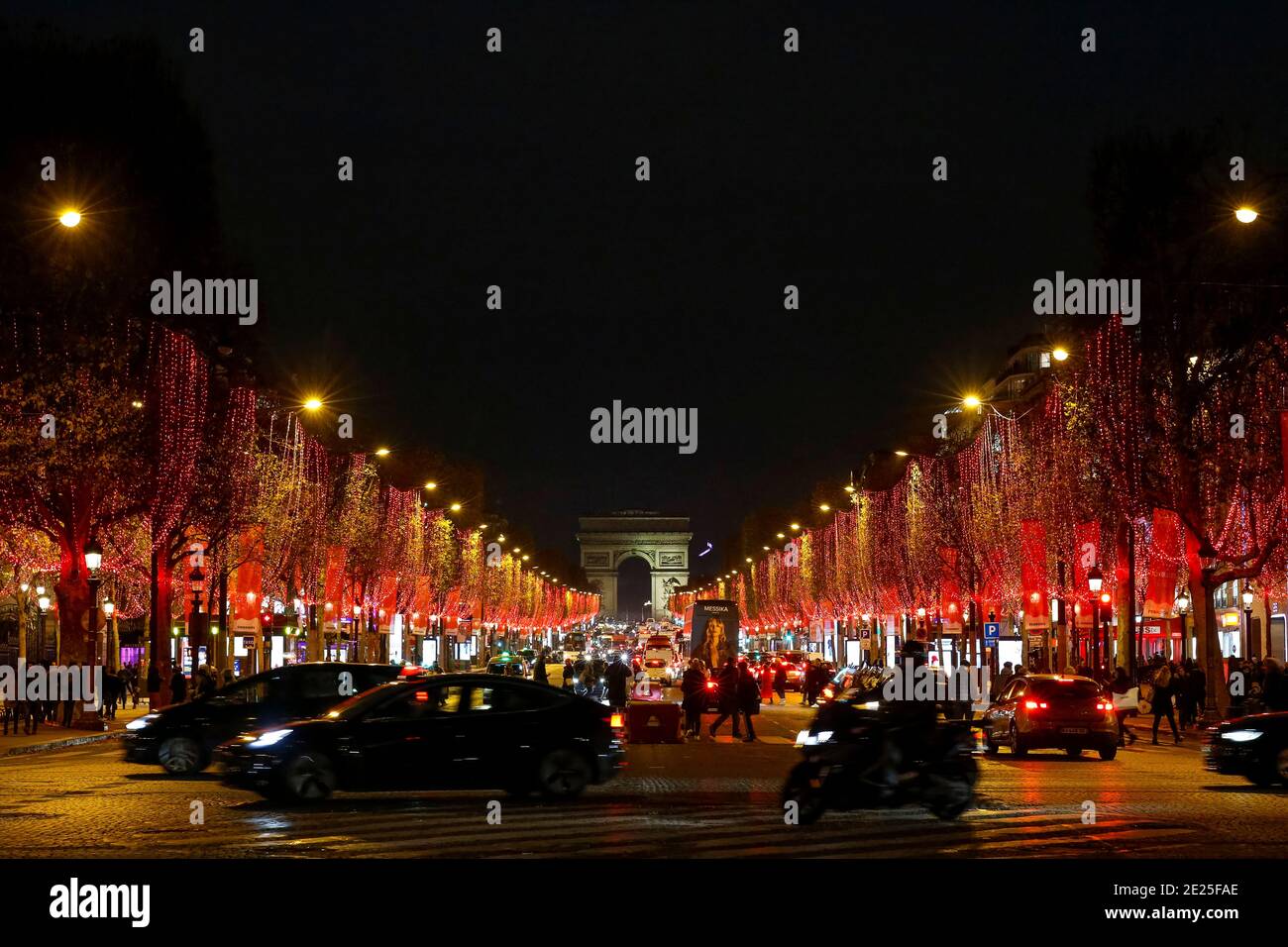 Christmas lights on the Champs-Elysees, Paris, France Stock Photo - Alamy
