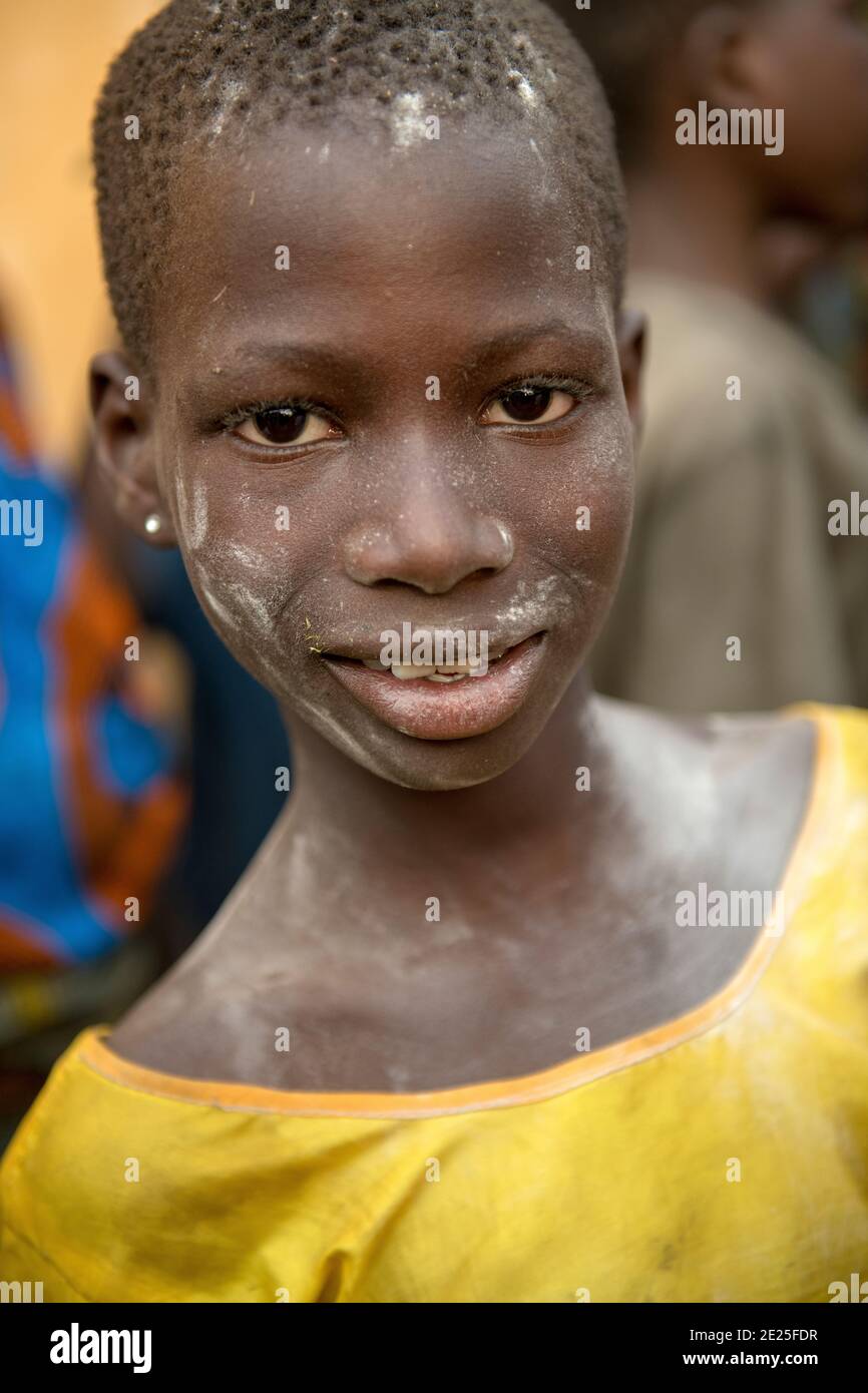 Teenager at a voodoo funeral near Kara, Togo Stock Photo - Alamy