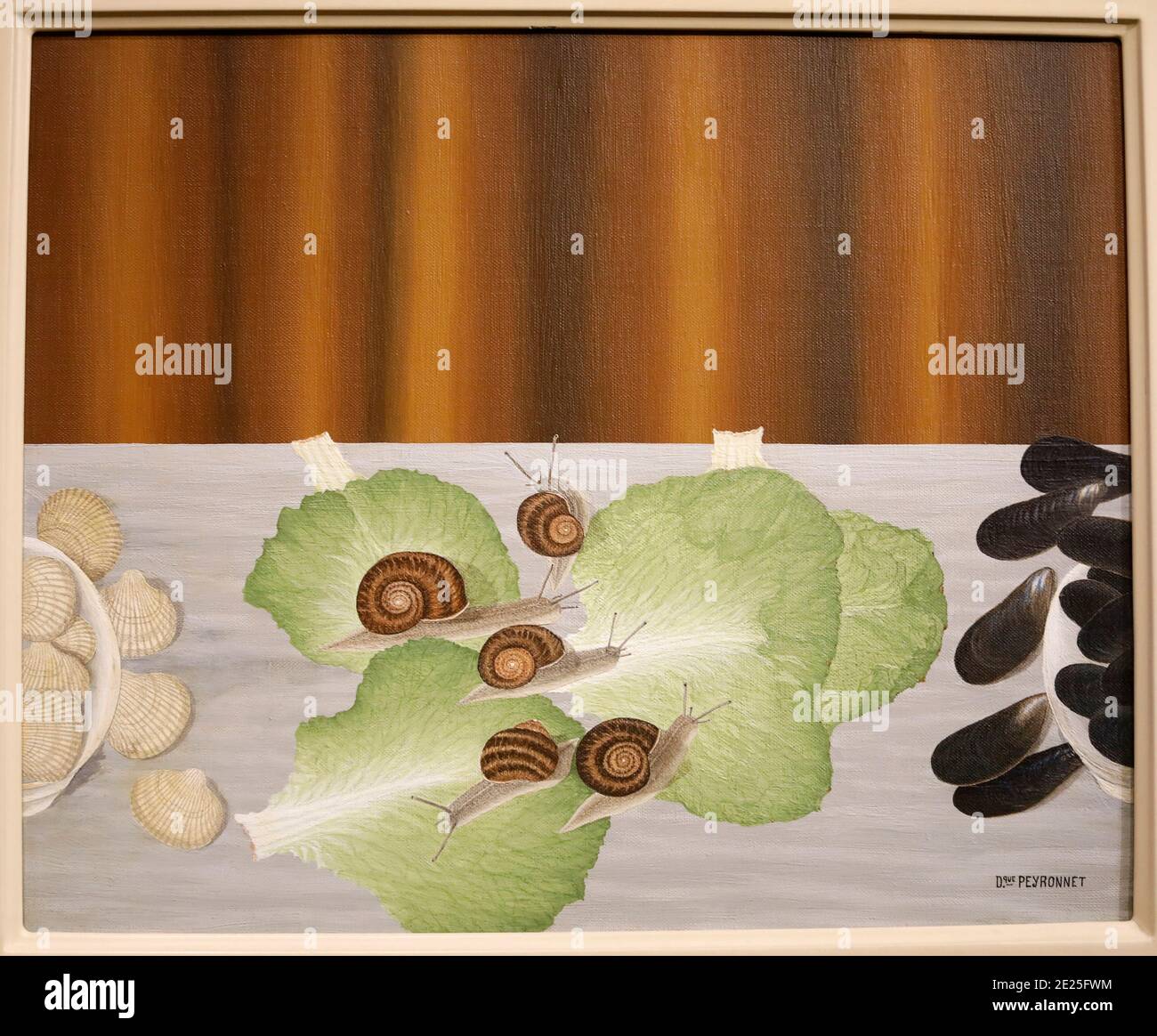 Dominique Peyronnet, Cockles, snails and mussels, oil on canvas, Paris ...