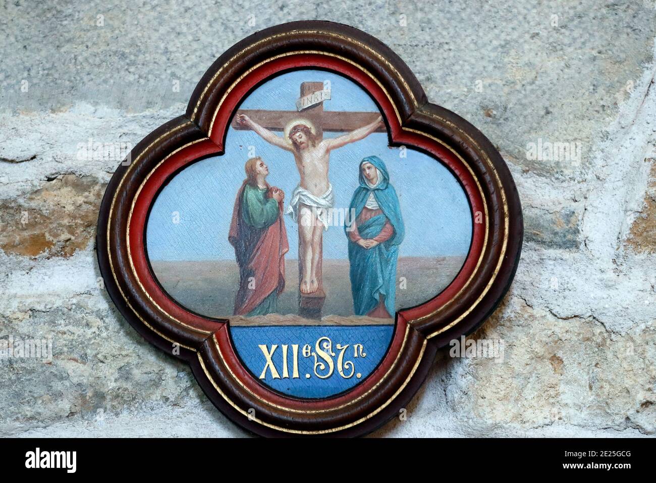 Passion of Christ. Way of the cross. Station 12. Jesus dies on the ...