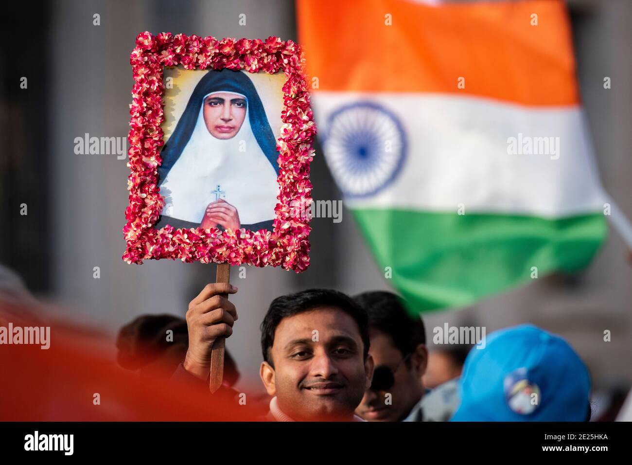 Indian faithful attending a Canonization Holy Mass.in Saint Peter's ...
