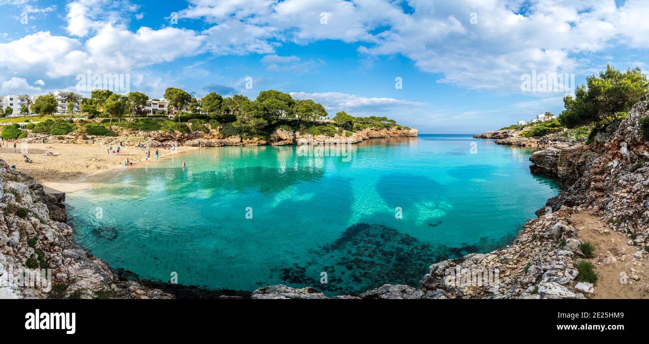 Landscape with amazing bay at Palma Mallorca Island, Spain Stock Photo ...