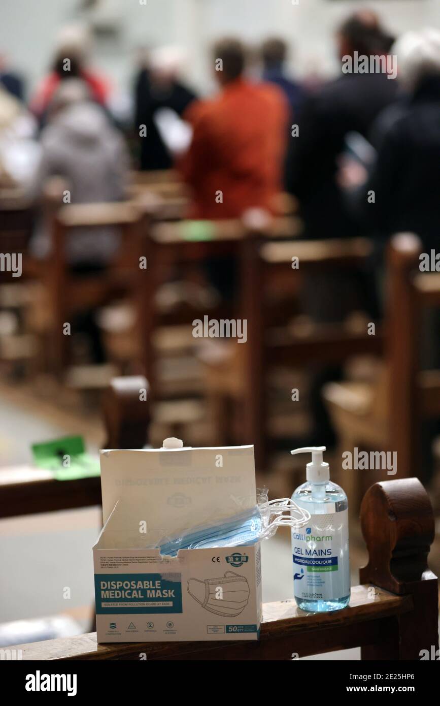 Church during the Coronavirus epidemic. COVID-19 instructions ...