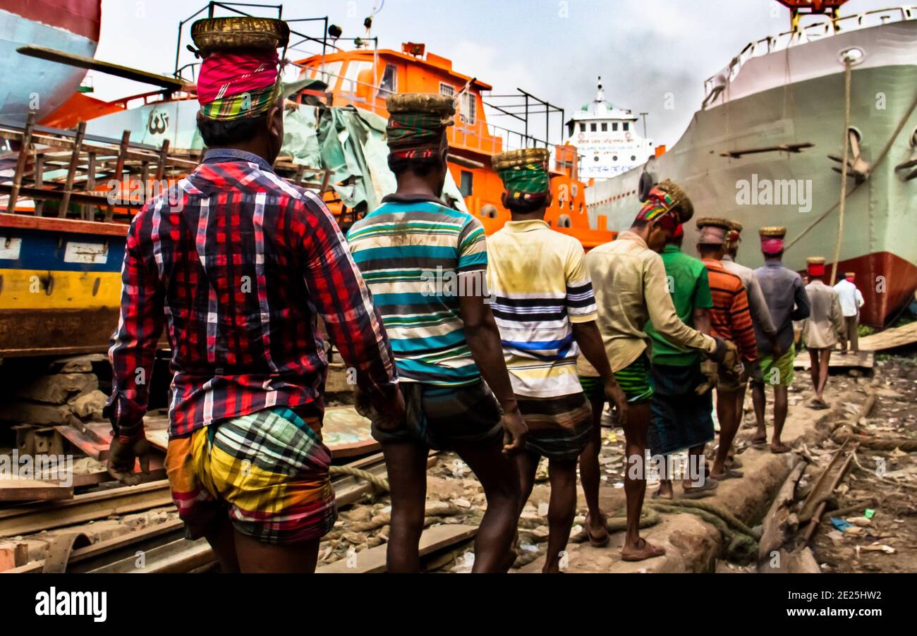 Moving to hard work. I captured this image from a dockyard in Dhaka ...
