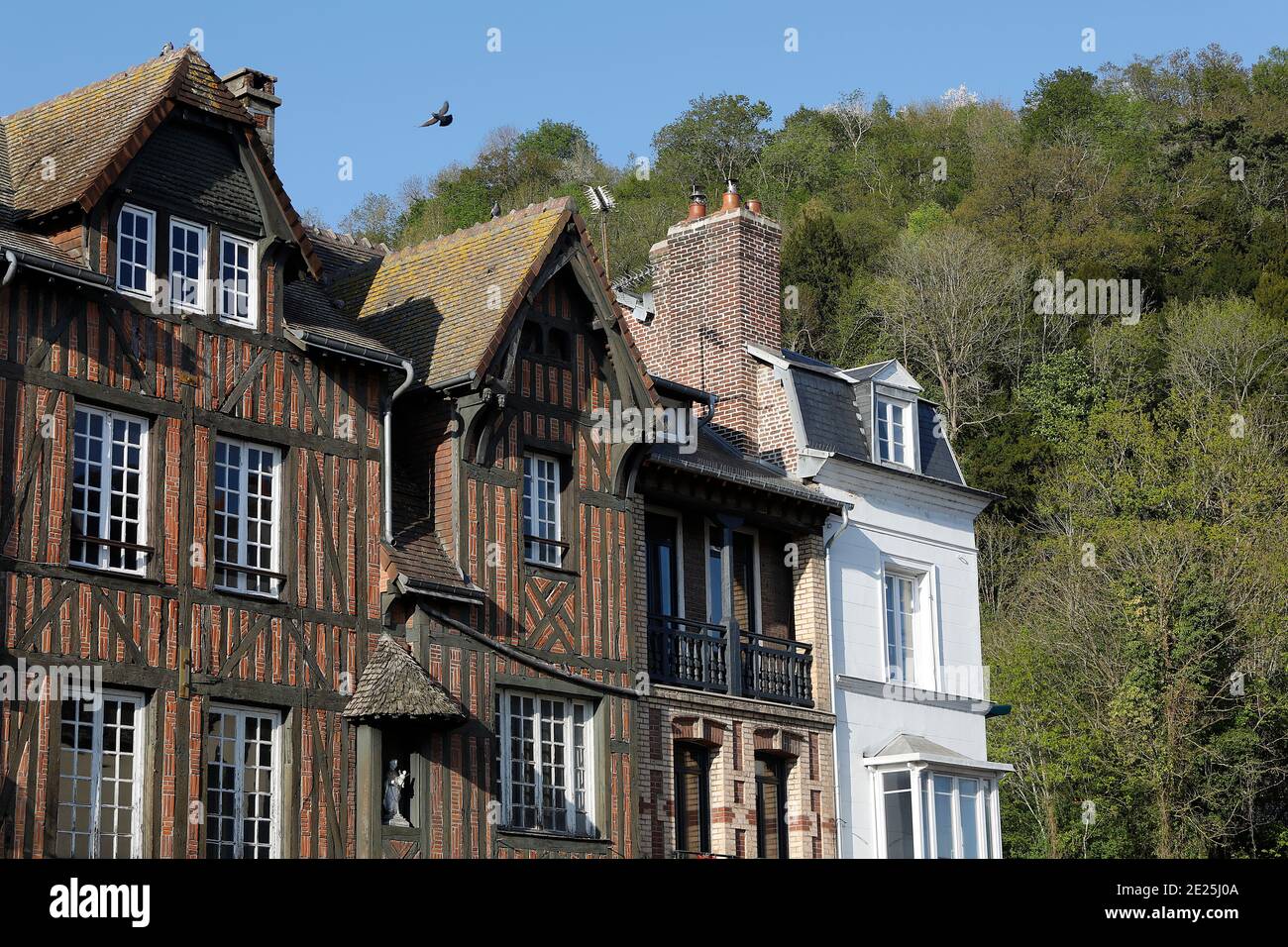 Houses in Pont-Audemer, Eure, France Stock Photo - Alamy