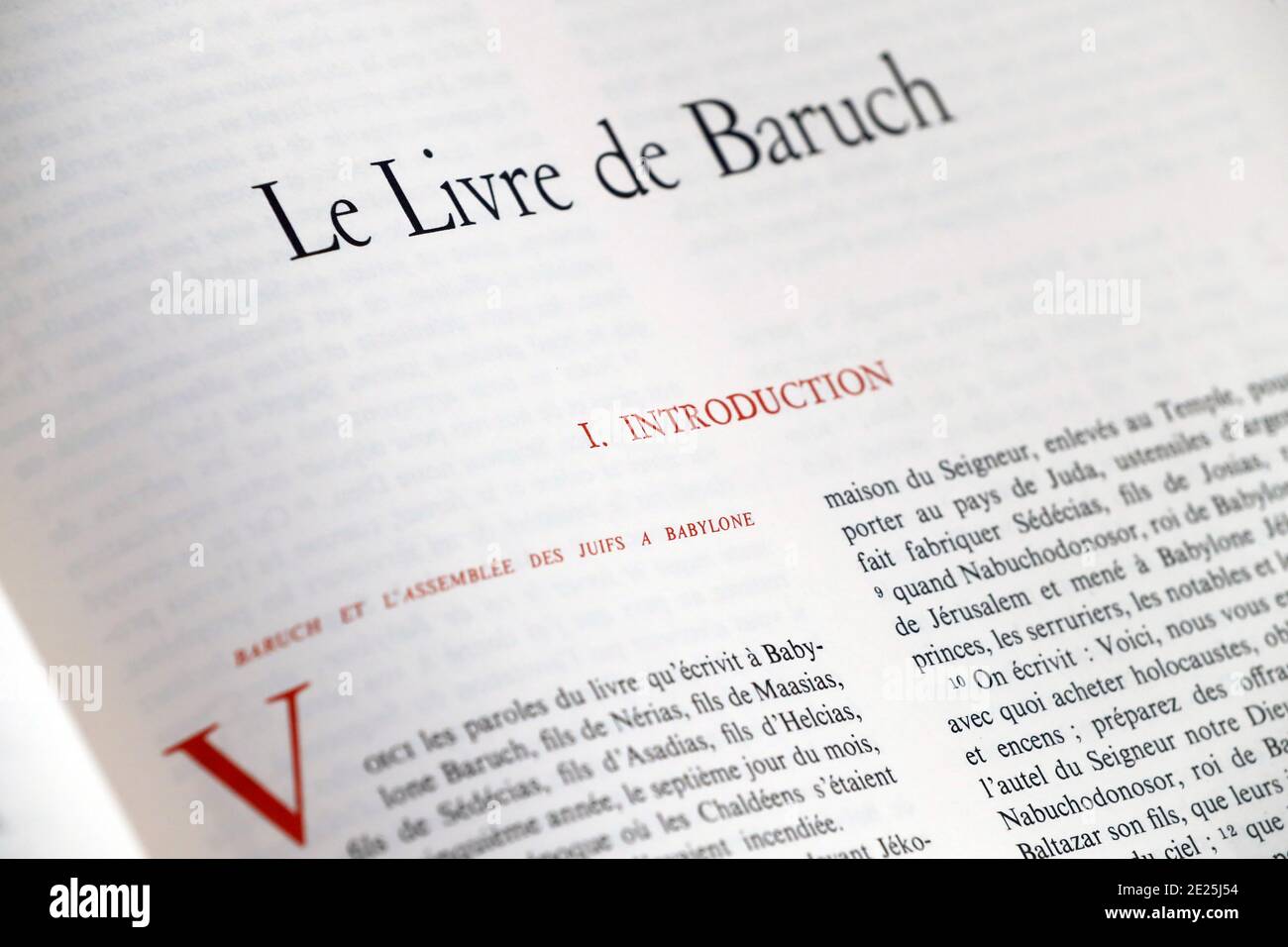 Holy Bible In French Old Testament Prophetic Book Baruch France 