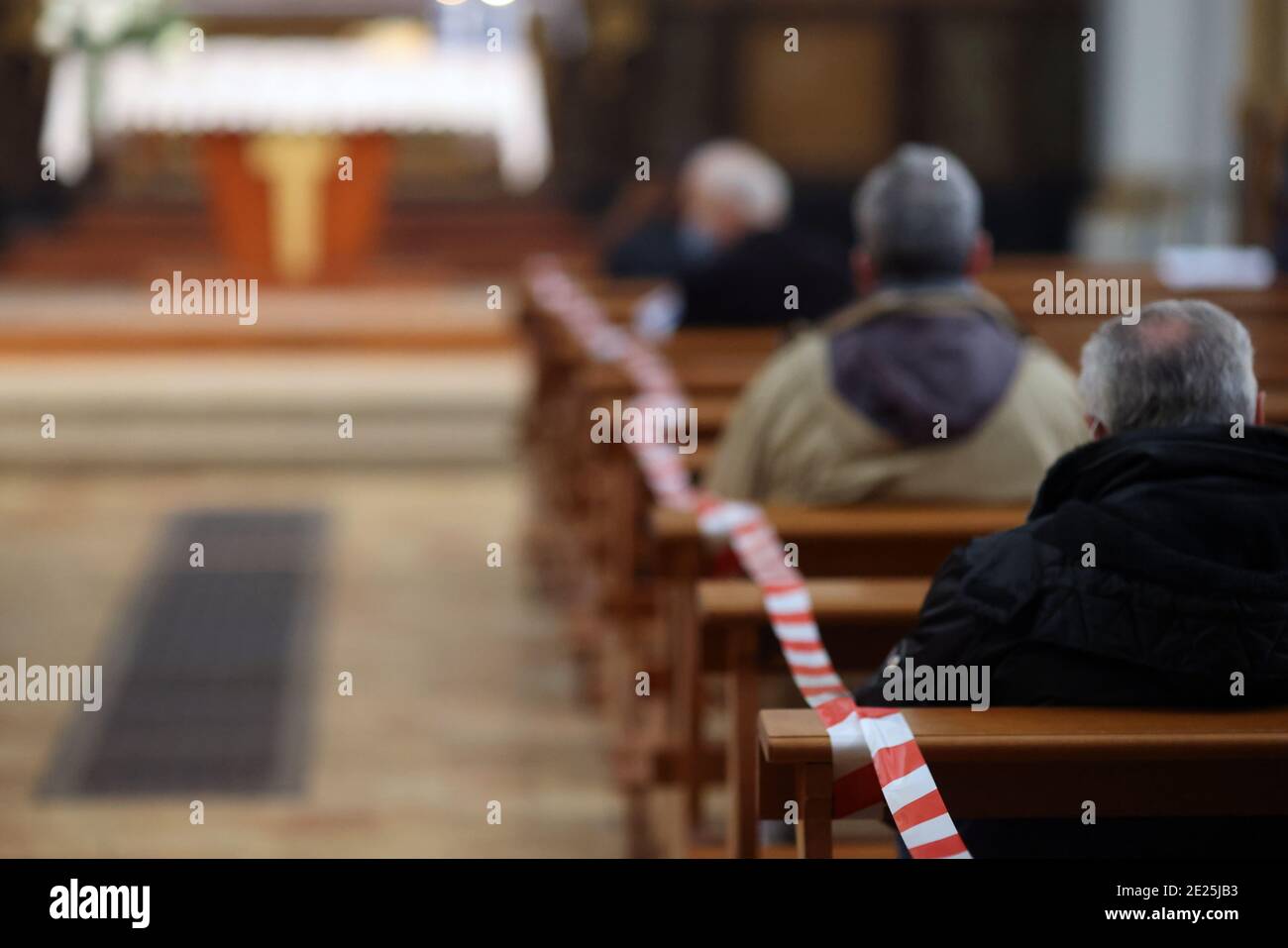 Church during the Coronavirus epidemic. COVID-19 instructions ...