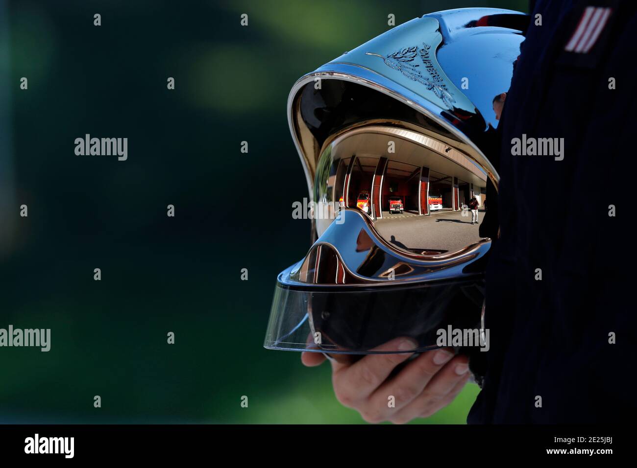 Fire department. Firefighter and helmet. French Sapeurs Pompiers ...