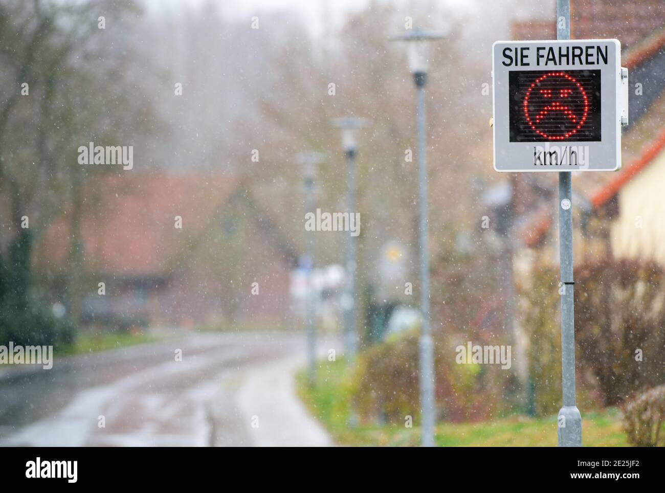 Wustermark, Germany. 11th Jan, 2021. A digital display reading "You're ...