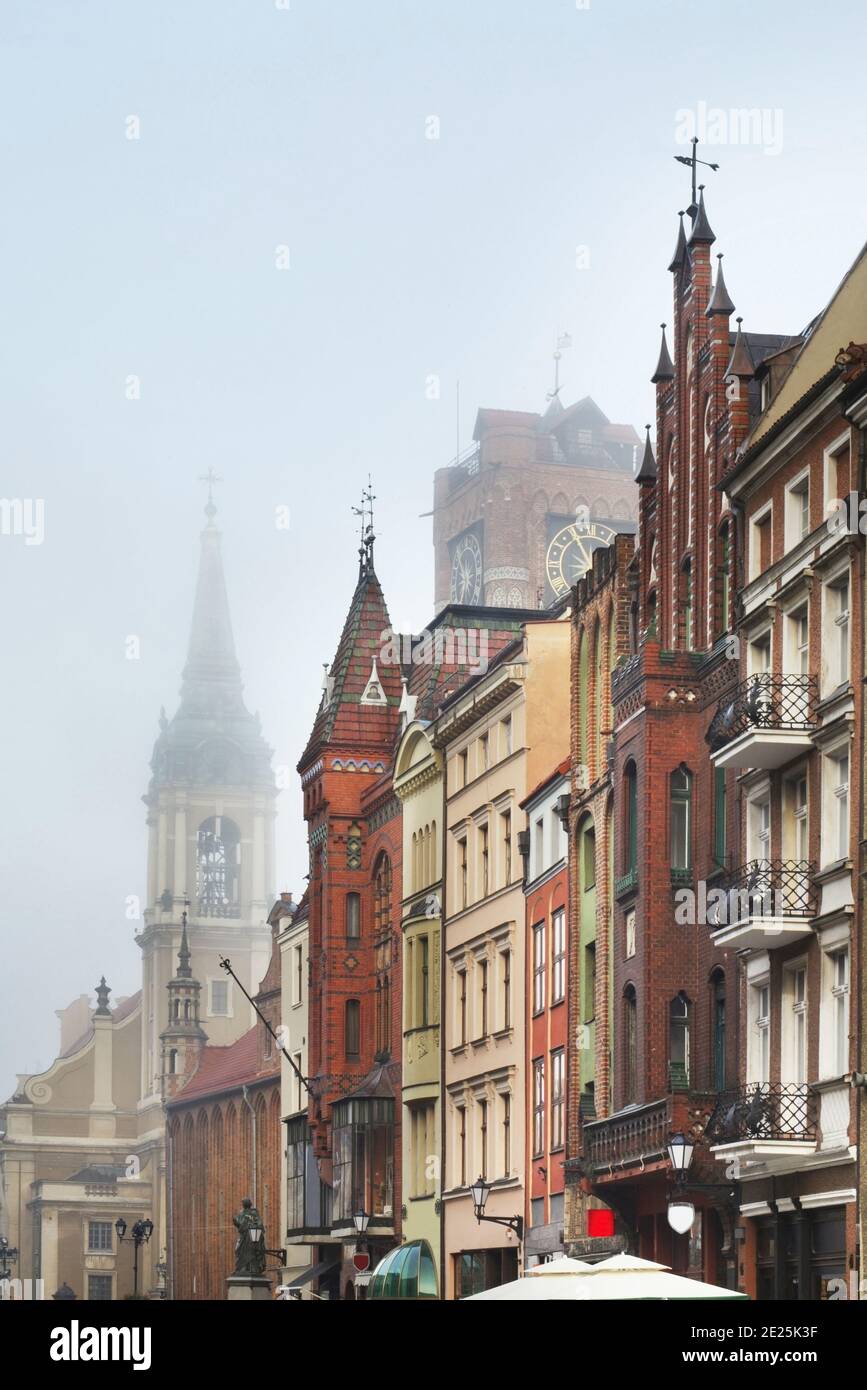 Szeroka street in Torun. Poland Stock Photo - Alamy