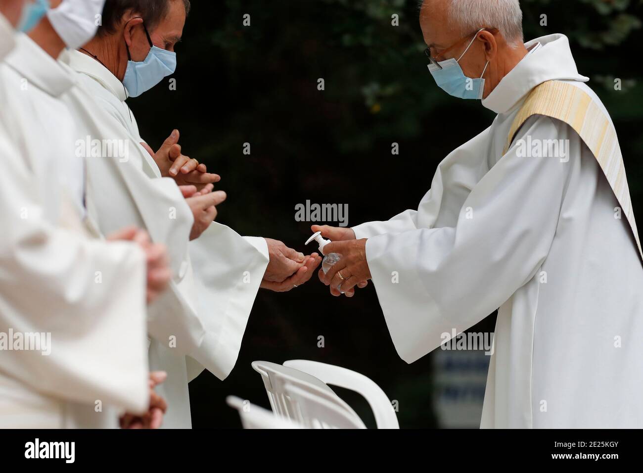 Church during the Coronavirus epidemic. COVID-19 instructions ...