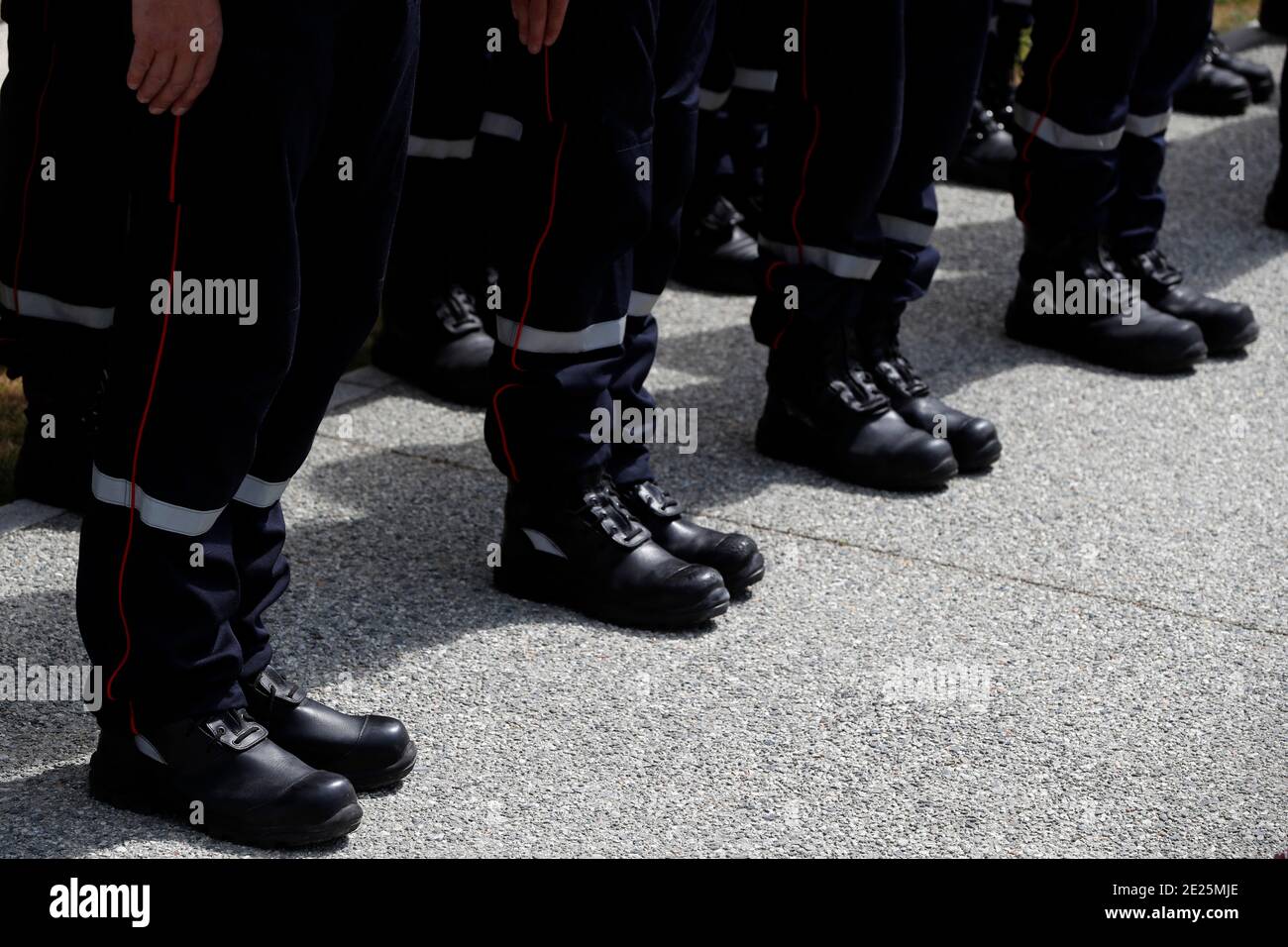 14 th July National day of France. Ceremony with the firefighters ...