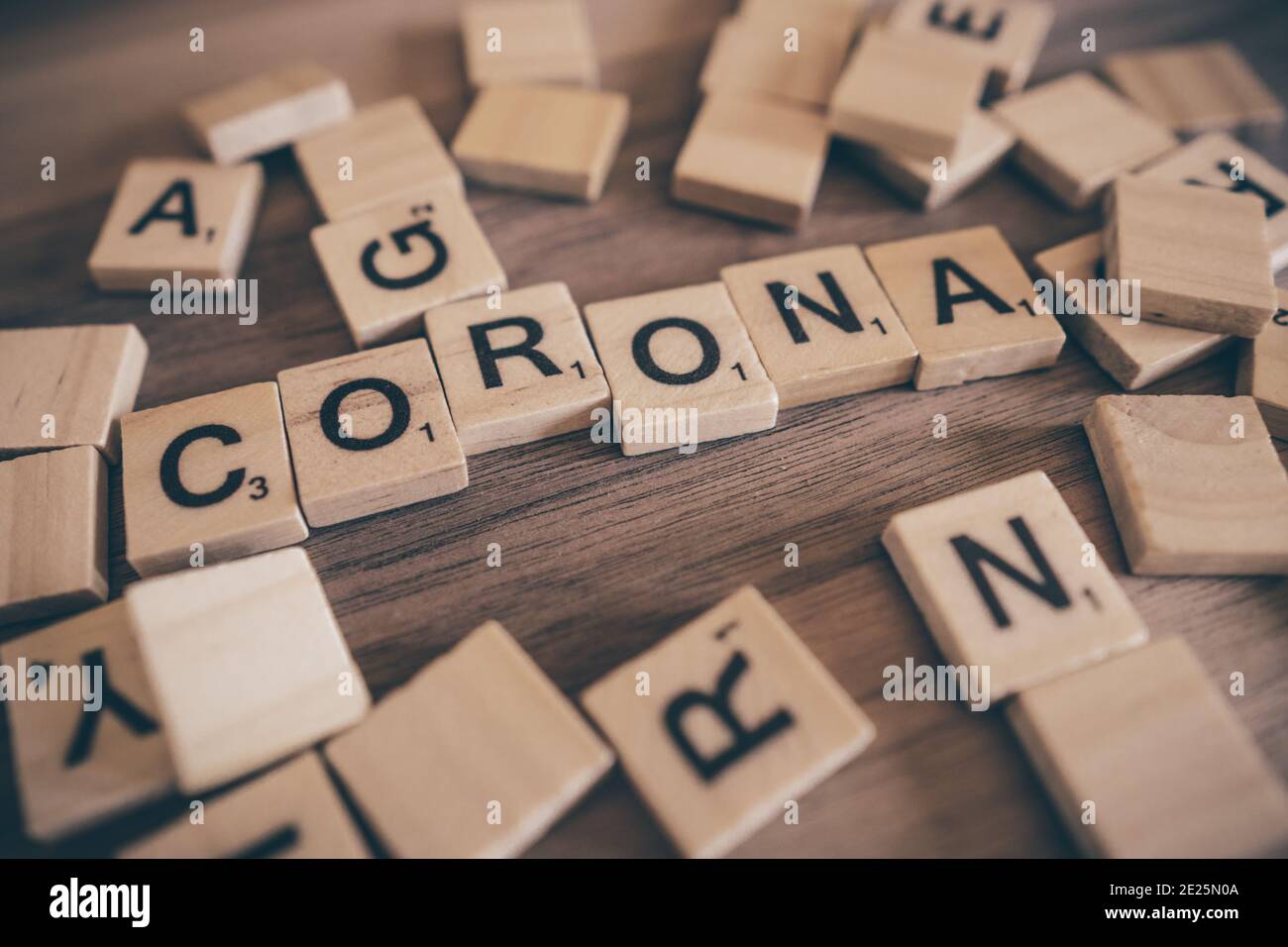 Corona typography hi-res stock photography and images - Alamy